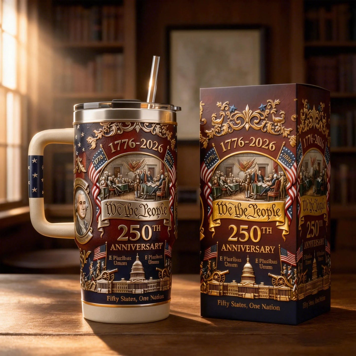 U.S. 250th Anniversary Commemorative Travel Tumbler – inflateasy